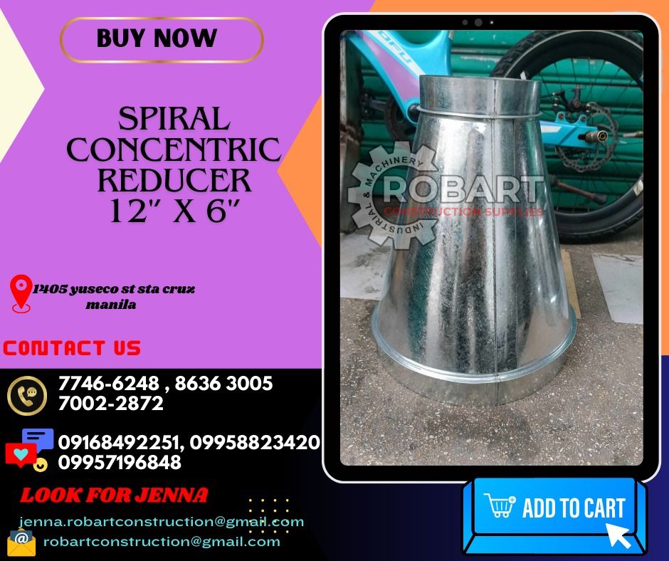 gi concentric reducer 300mm x 150mm x 0.5mm, Commercial & Industrial ...