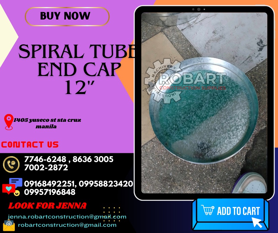 gi spiral end cap 300mm x 0.5mm, Commercial & Industrial, Construction ...