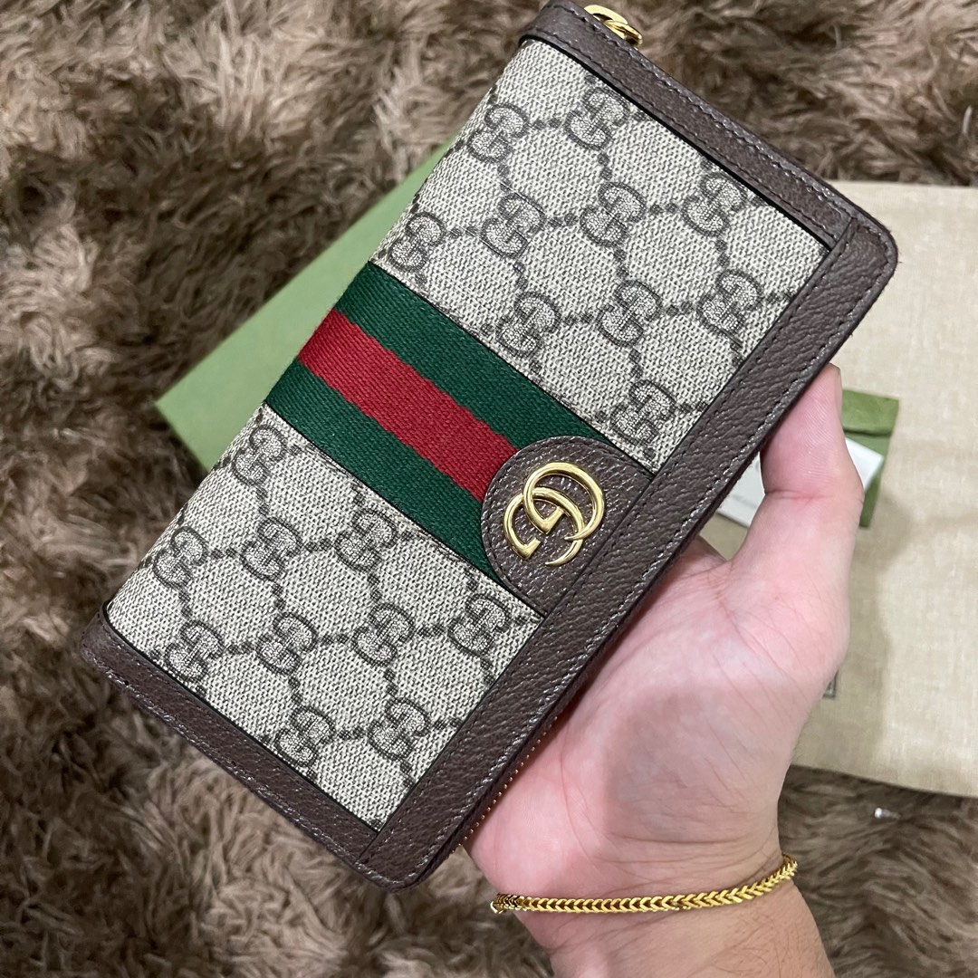 Gucci Ophidia Zip Around Wallet, Luxury, Bags & Wallets on Carousell