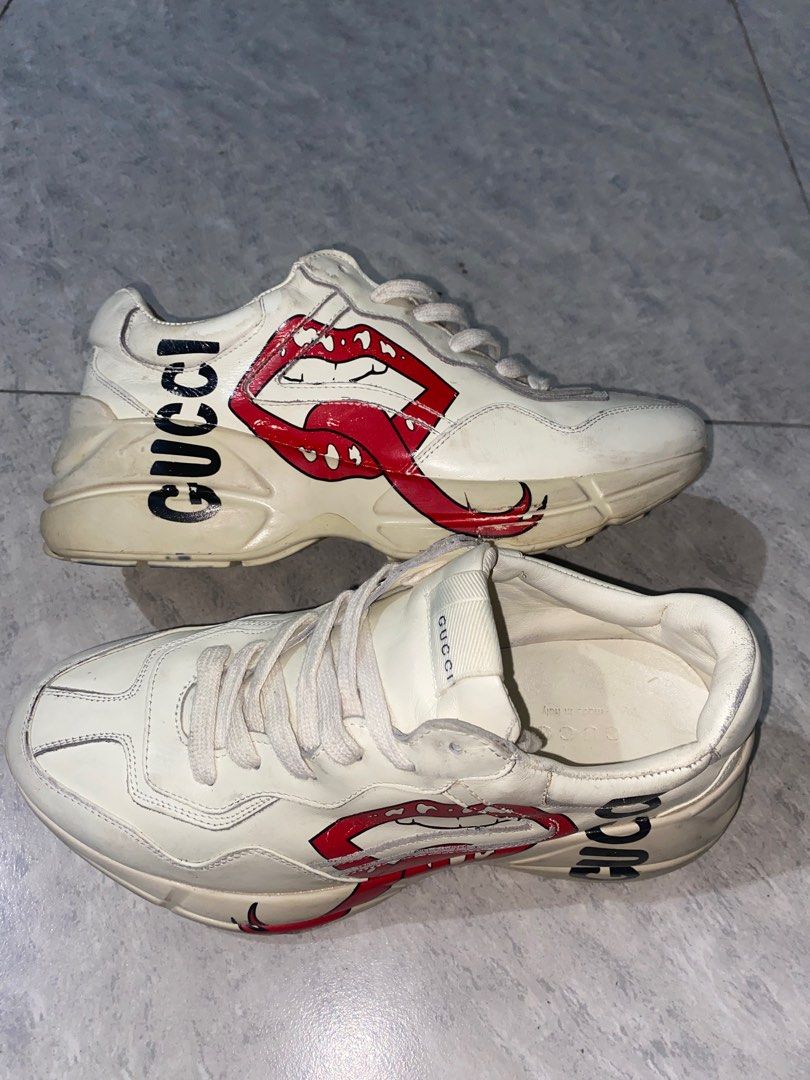 Gucci Rython mouth print, Women's Fashion, Footwear, Sneakers on Carousell