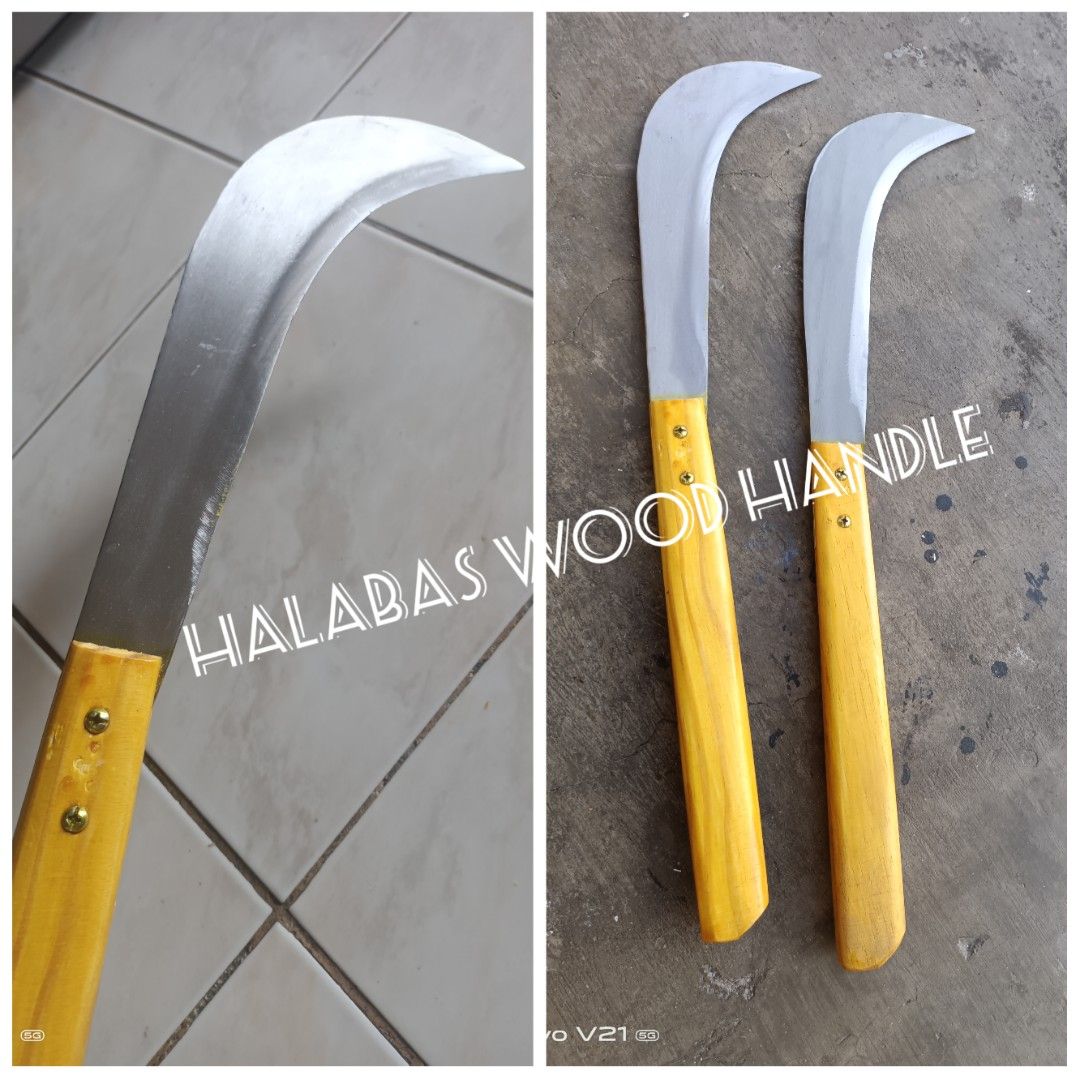 Halabas / Sickle Pang Gapas ng Damo Wooden Handle, Furniture & Home ...