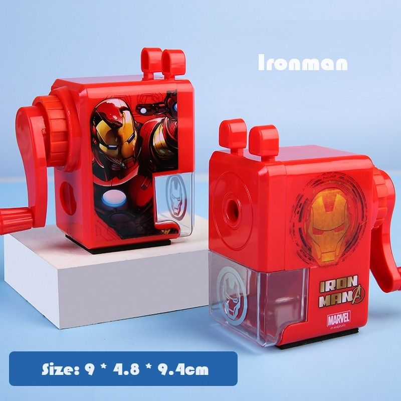 Hand Rolling Disney Marvel Cartoon Pencil Sharpener Elsa Spiderman Iron ...
