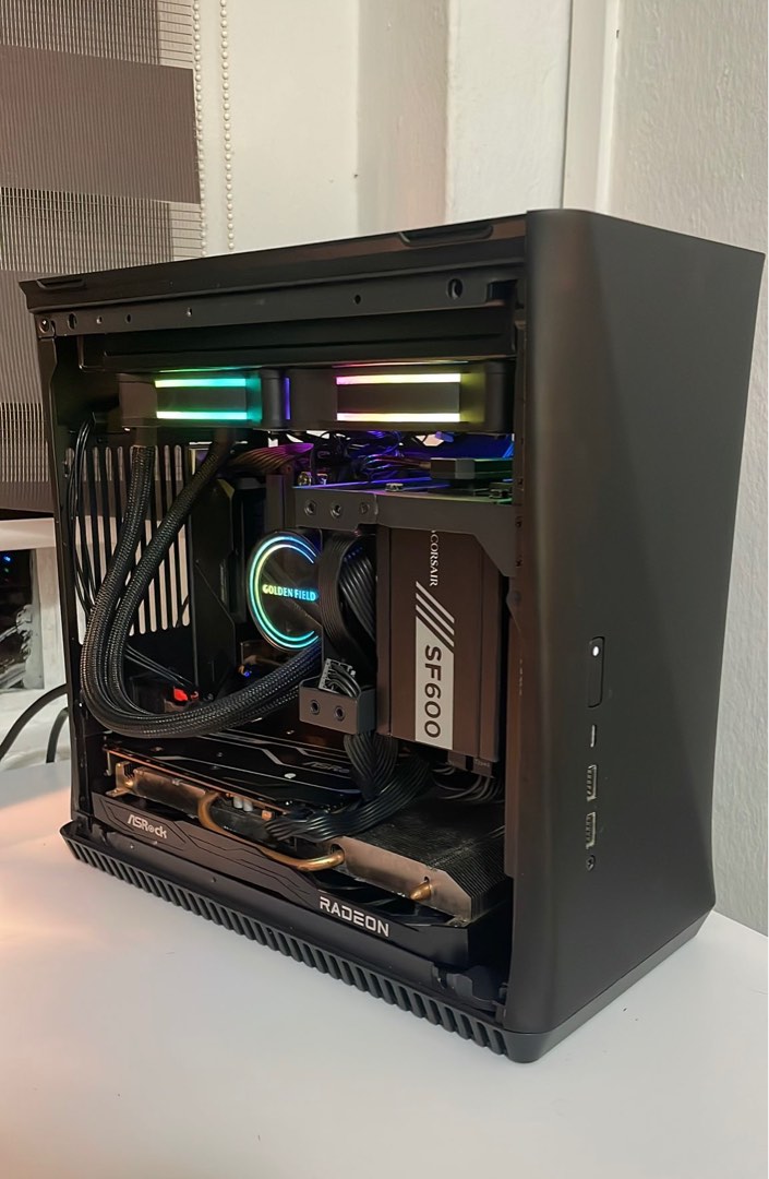 HIGH END ITX RYZEN 7 5800X WATERCOOLED GAMING PC DESKTOP CPU RADEON RX ...