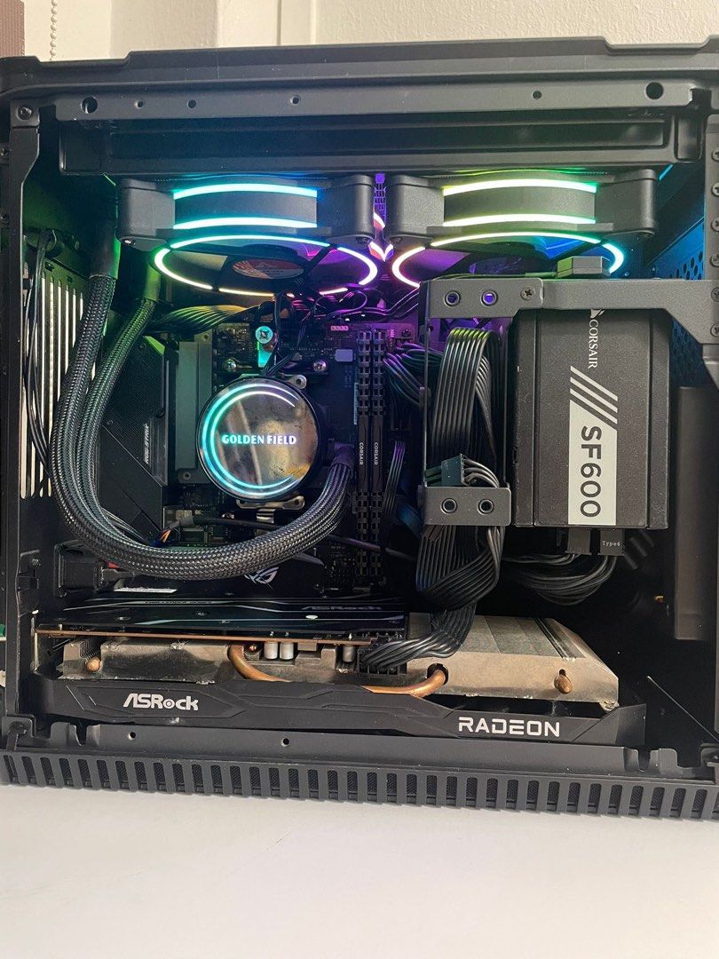 HIGH END ITX RYZEN 7 5800X WATERCOOLED GAMING PC DESKTOP CPU RADEON RX ...