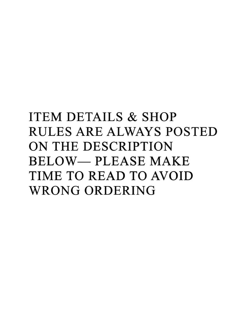 How to order? SHOP RULES & GUIDELINES .. January 20, 2024 ...