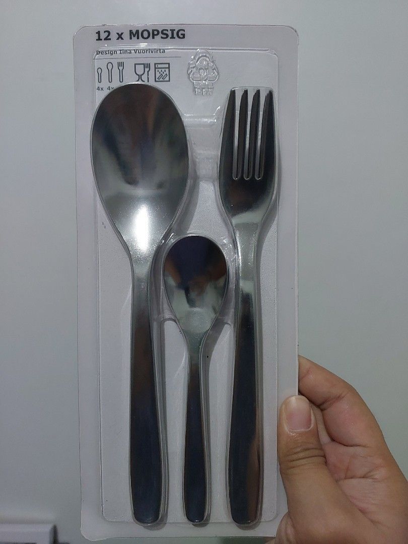IKEA Mopsig 12-piece Cutlery Set, Furniture & Home Living, Kitchenware ...