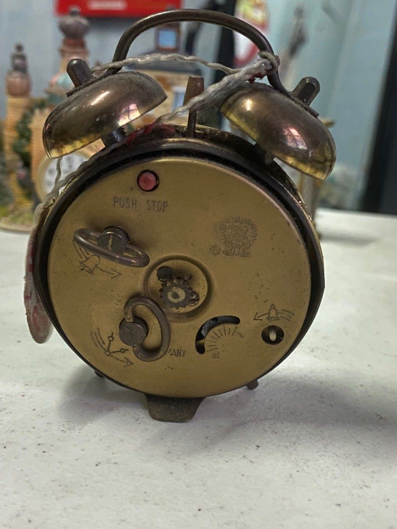 Negotiable! JERGER German Vintage Golden Brass Alarm Clock, Hobbies ...