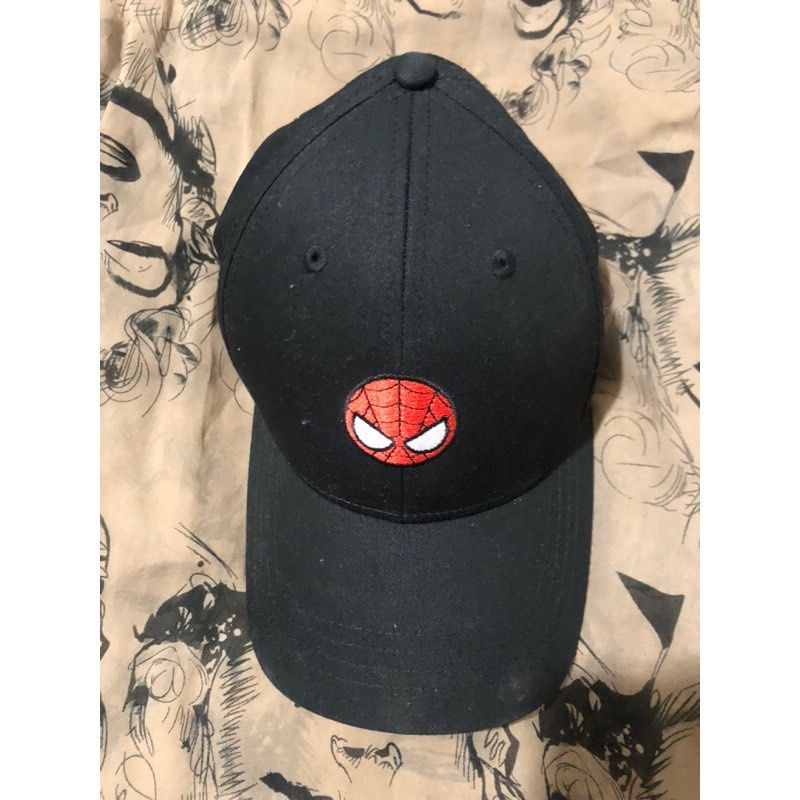 Kid 二手 古著 Miniso Marvel kid 漫威 蜘蛛人 兒童 老帽 棒球帽 cap, 他的時尚, 手錶及配件, 棒球帽、帽在旋轉拍賣
