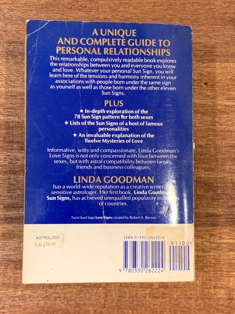 Linda Goodmans LOVE SIGNS A NEW APPROACH TO THE HUMAN HEART, Hobbies ...