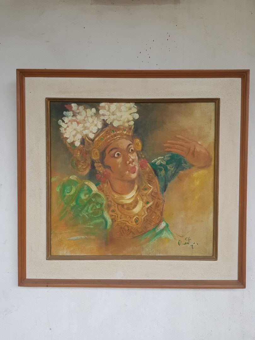 Lukisan penari bali antik, Antik, Pajangan di Carousell