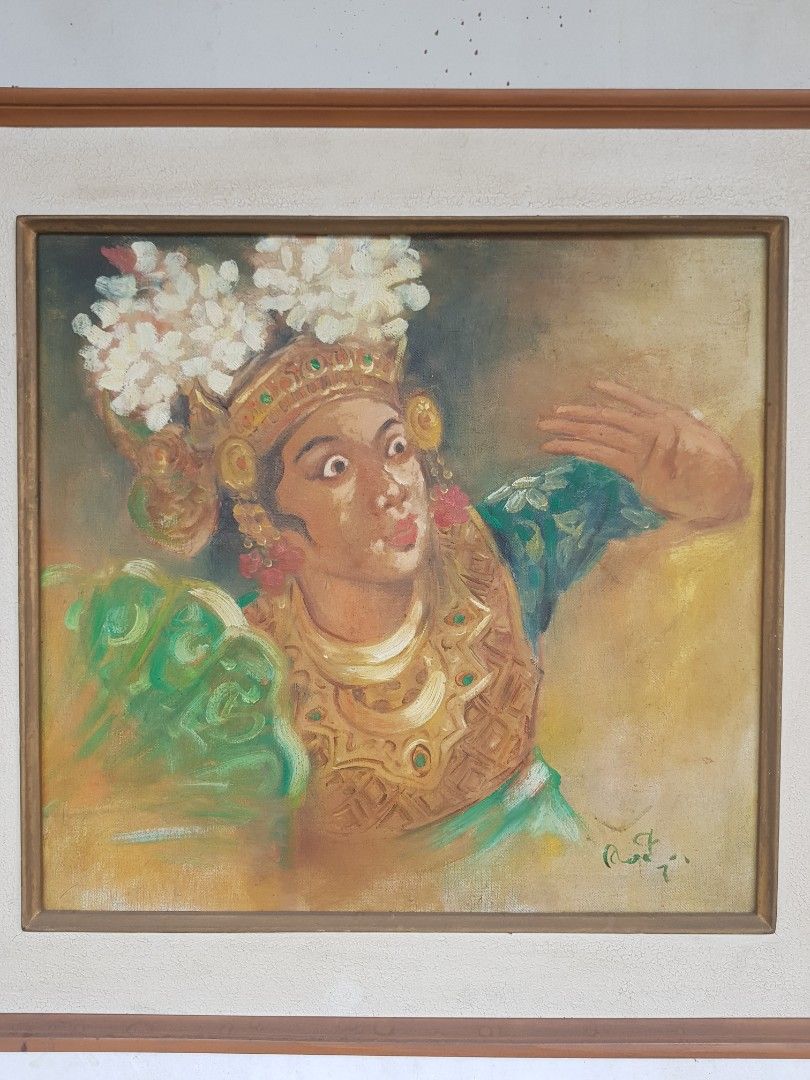 Lukisan penari bali antik, Antik, Pajangan di Carousell