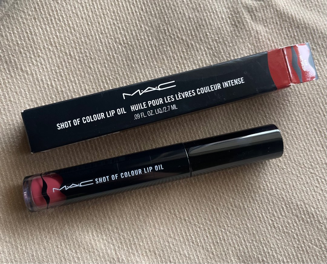 MAC Shot Of Colour Lip Oil 898 Hit Me Up, Beauty & Personal Care, Face ...