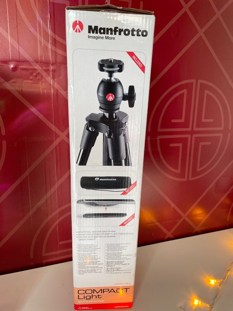 Manfrotto Compact Light Camera Tripod, Photography, Photography ...