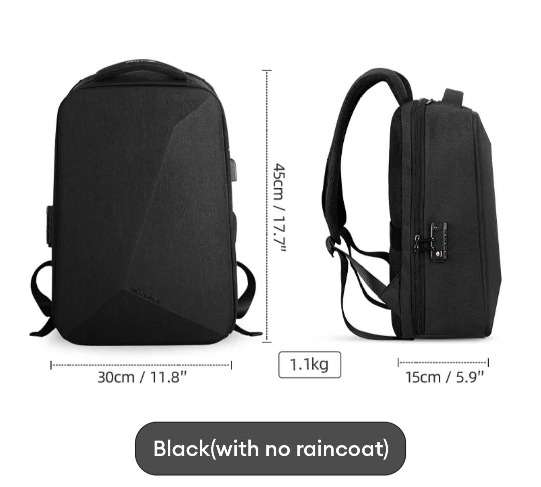 Mark Ryden NEW Anti-thief TSA Lock Men Backpack Waterproof Raincoat 15. ...