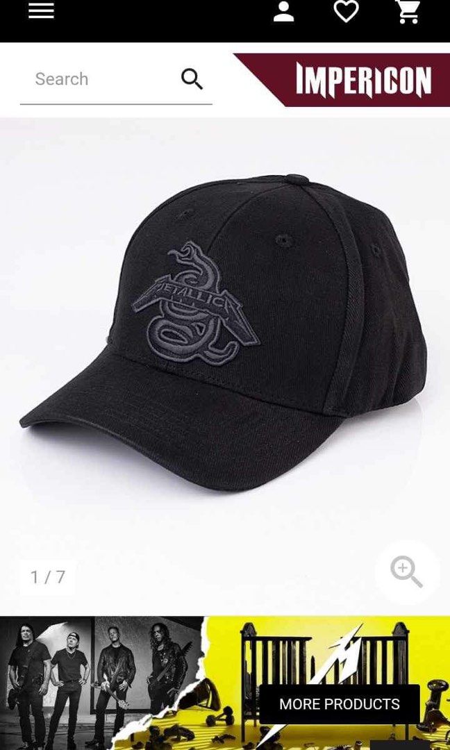 metallica black album snake impericon probity merch cap, Men's Fashion ...