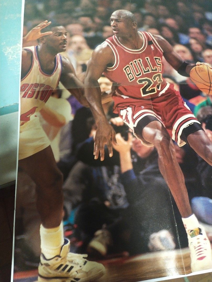 Michael Jordan/"SLAM DUNK"/Double-sided poster/Early 1990s era/21 by 16 ...