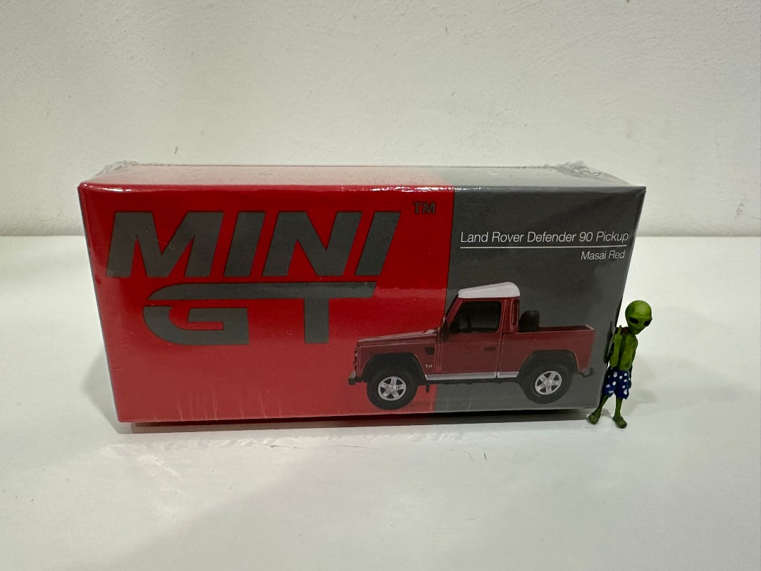 Mini GT Land Rover Defender 90 Pickup Masai Red, Hobbies & Toys, Toys ...