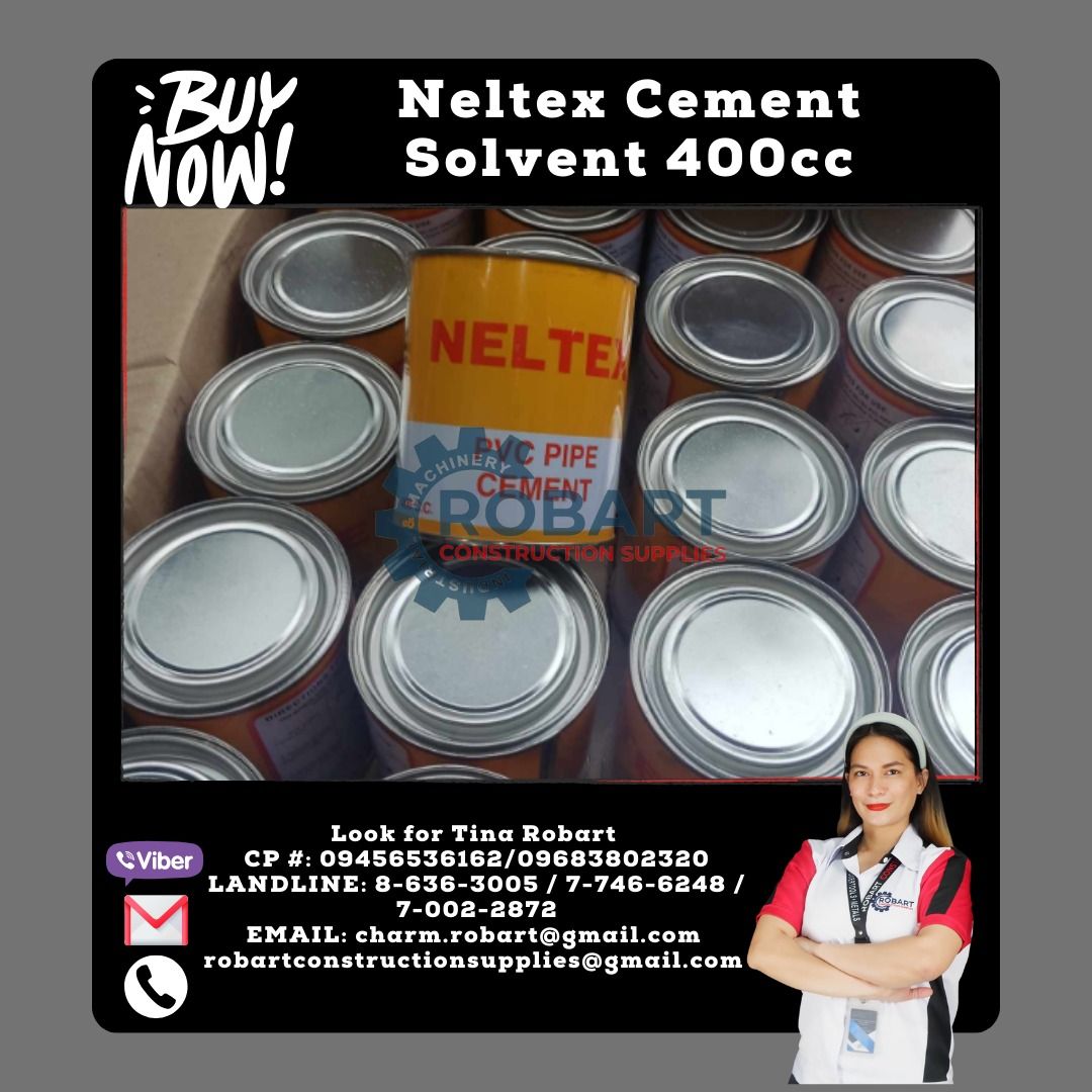 Neltex Cement Solvent 400cc, Commercial & Industrial, Construction & Building Materials on Carousell