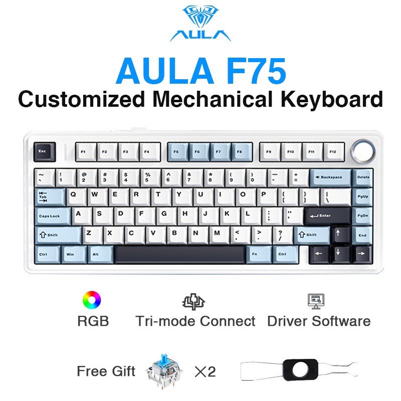 [New] Aula F75 wireless RGB keyboard LANGZHU, Computers & Tech, Parts ...
