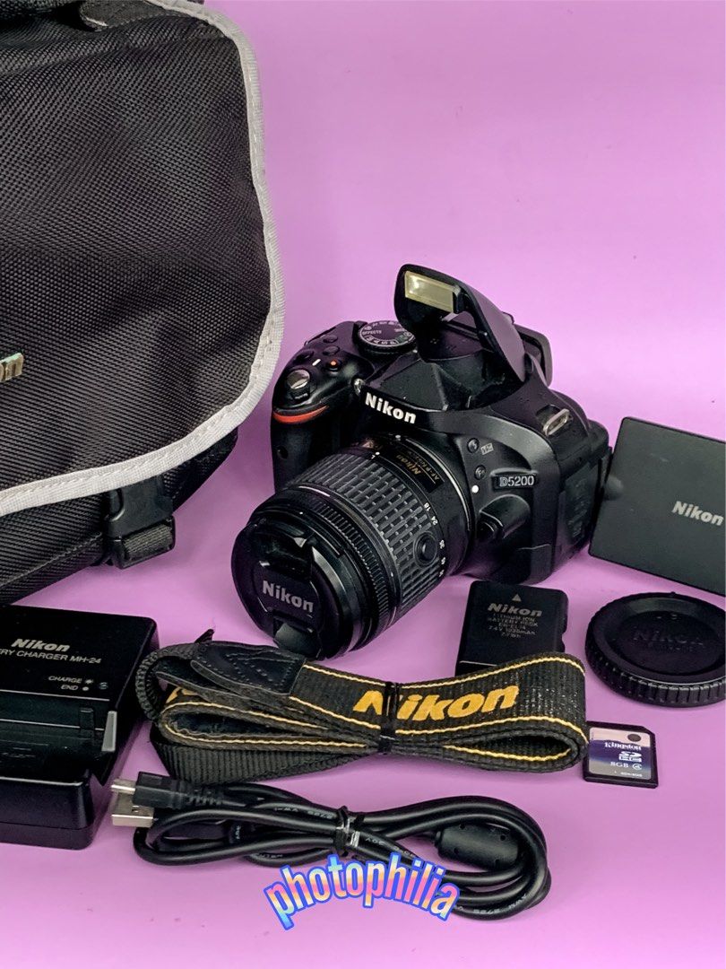 Nikon D5200 (Flip Screen) 24.1mp DSLR Camera, Photography, Cameras on ...