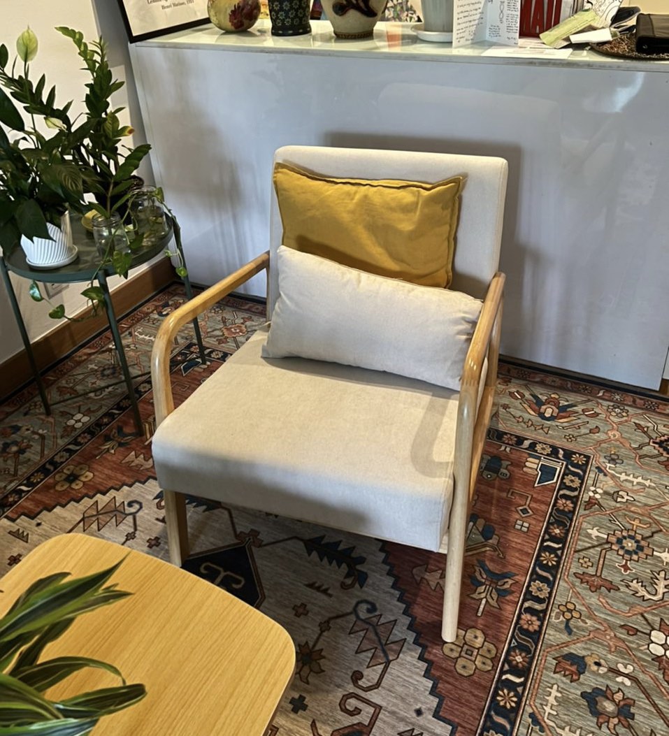 Nordic solid wood One seater chair / couch - Minimal, Furniture & Home ...