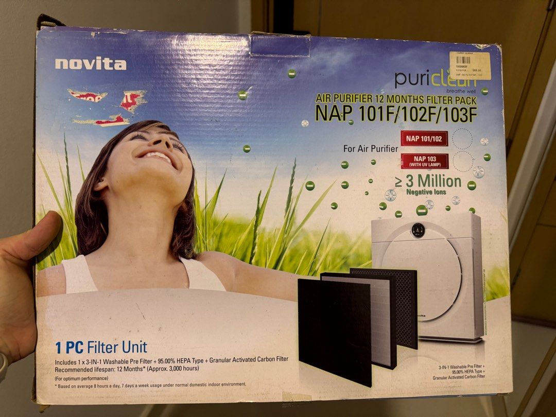 Novita air purifier filter TV Home Appliances Air Purifiers Dehumidifiers on Carousell