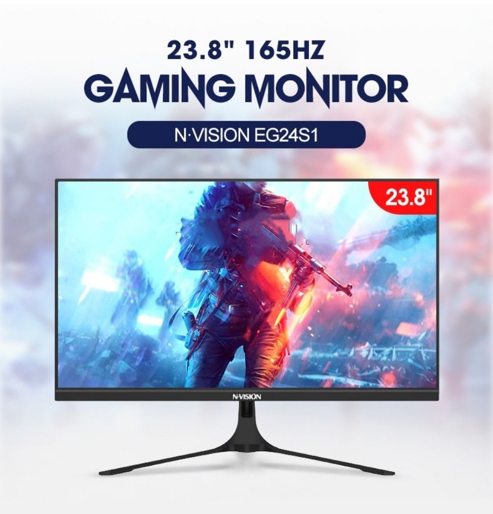 N-Vision EG24S1 23.8" IPS FHD 165Hz LED Gaming Monitor, Computers ...