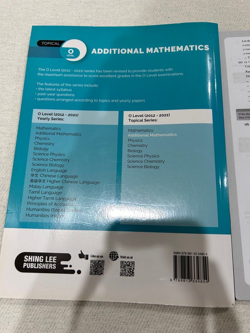 O Level TYS A Math, Hobbies & Toys, Books & Magazines, Assessment Books ...