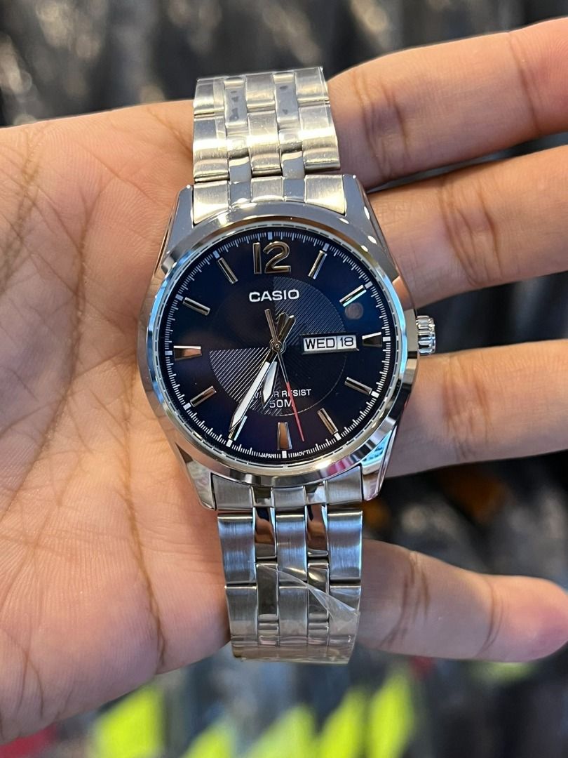 ORIGINAL CASIO Analog Blue Dial Men's Watch MTP-1335D-2AV, Luxury, Watches on Carousell