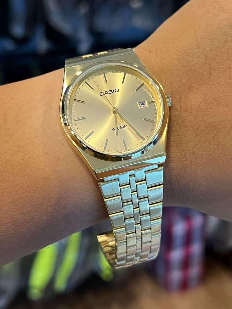 ORIGINAL CASIO Analog Gold Stainless Steel Watch MTP-B145G-9AV, Luxury, Watches on Carousell