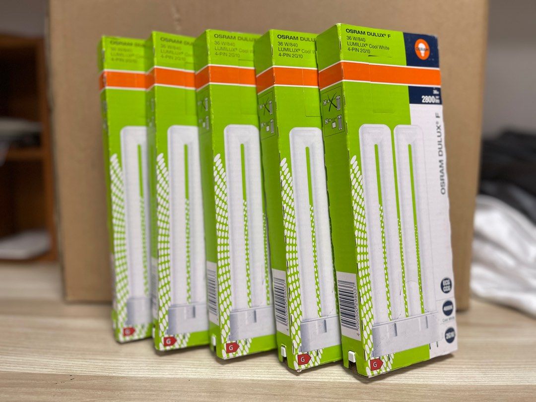 OSRAM DULUX F - 36 W/840 LUMILUX Cool White 4-Pin 2G10, TV & Home Appliances, Other Home ...
