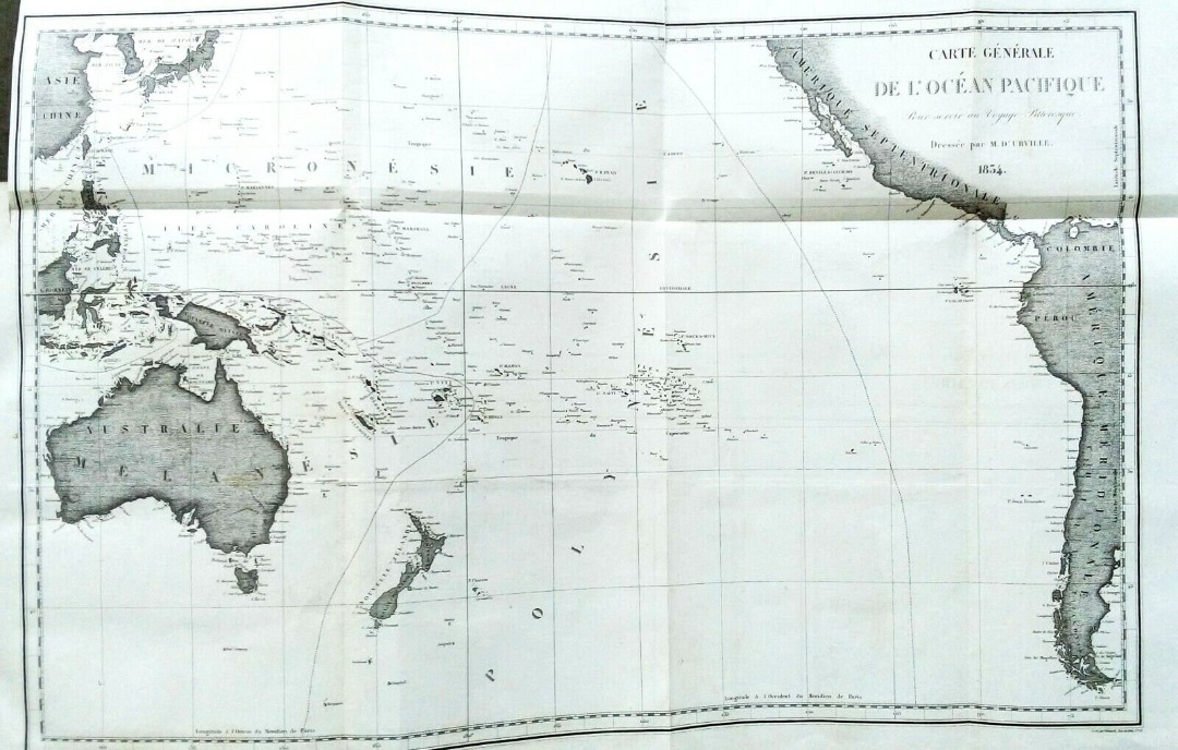 50% DISCOUNT - JULY *** PACIFIC - OCEAN EXPLORER Chart - D 'Urville ...