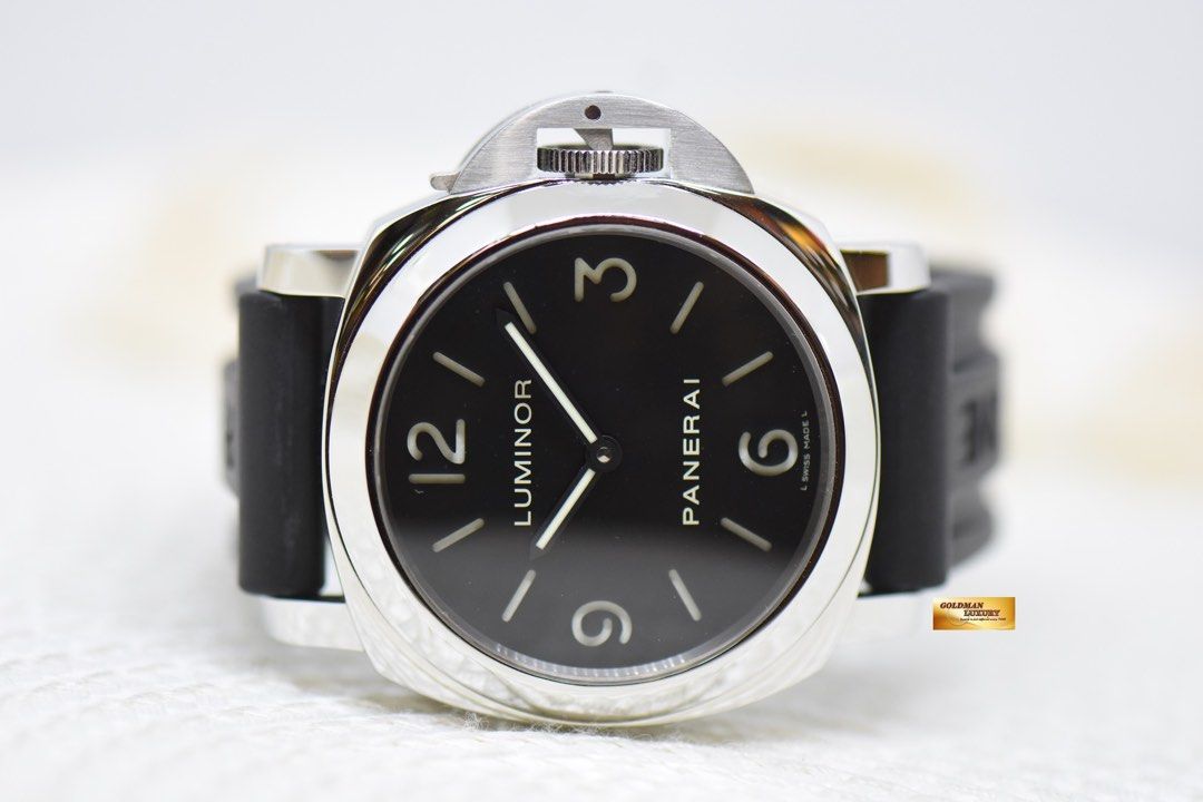PANERAI LUMINOR BASE 44mm STEEL MANUAL PAM 112 (MINT), Luxury, Watches ...