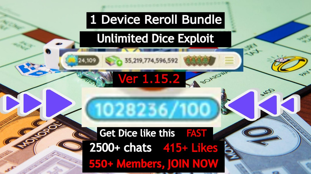 *Patch 1.16* Monopoly Go UNLIMITED DICE Reroll 5 Star Stickers Top 1 SG (Original, Stickers ...