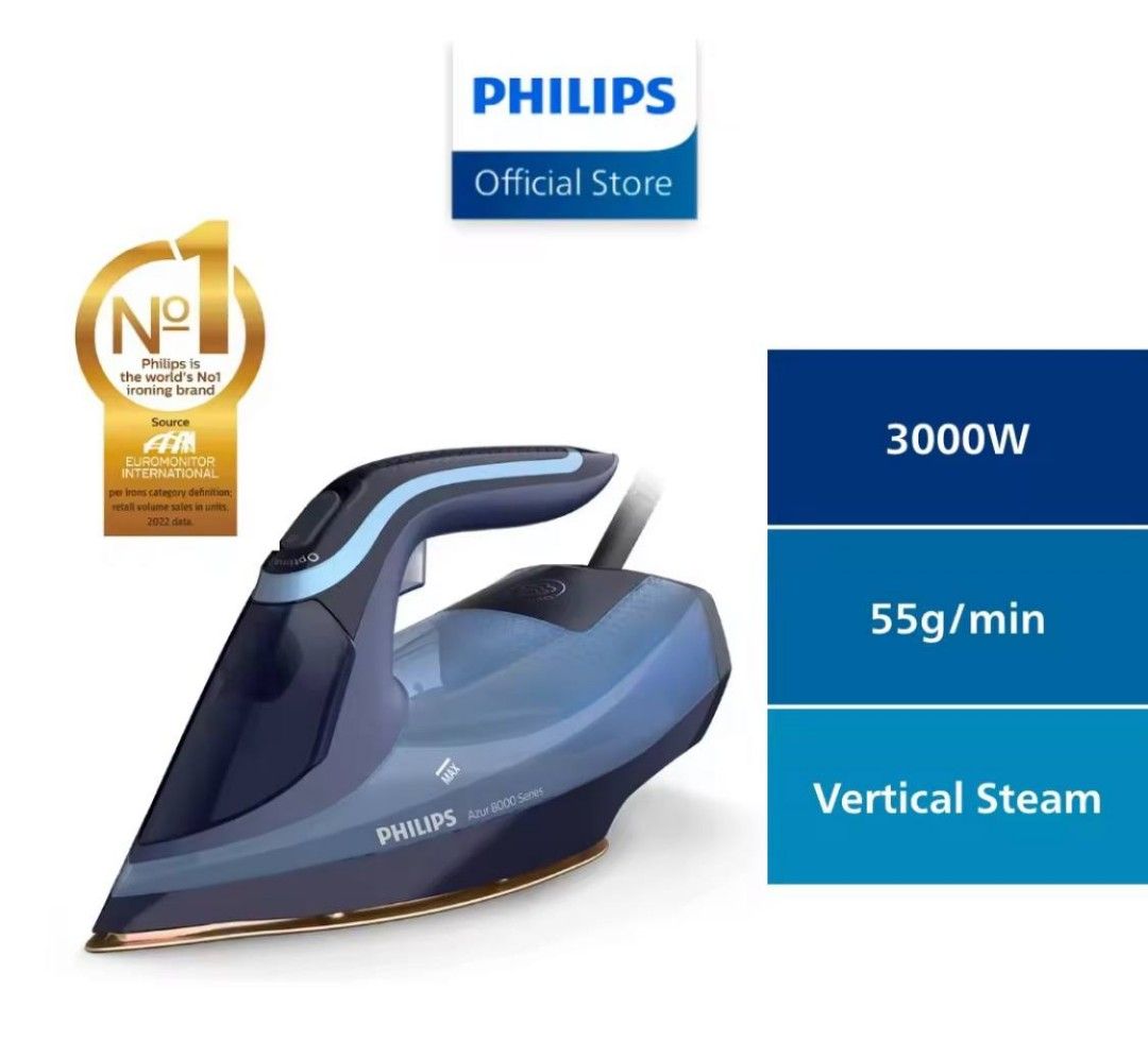 Philips Azur 8000 Series Steam Iron DST8020/26, TV & Home Appliances ...