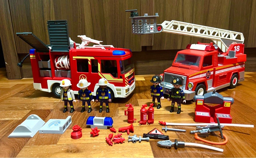 Playmobil fire truck set, Hobbies & Toys, Toys & Games on Carousell