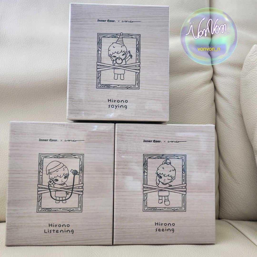 POP MART 泡泡瑪特 HIRONO Little Mischief Inner Flow Mr Hirono 小野 公仔 聽，說，看 ...