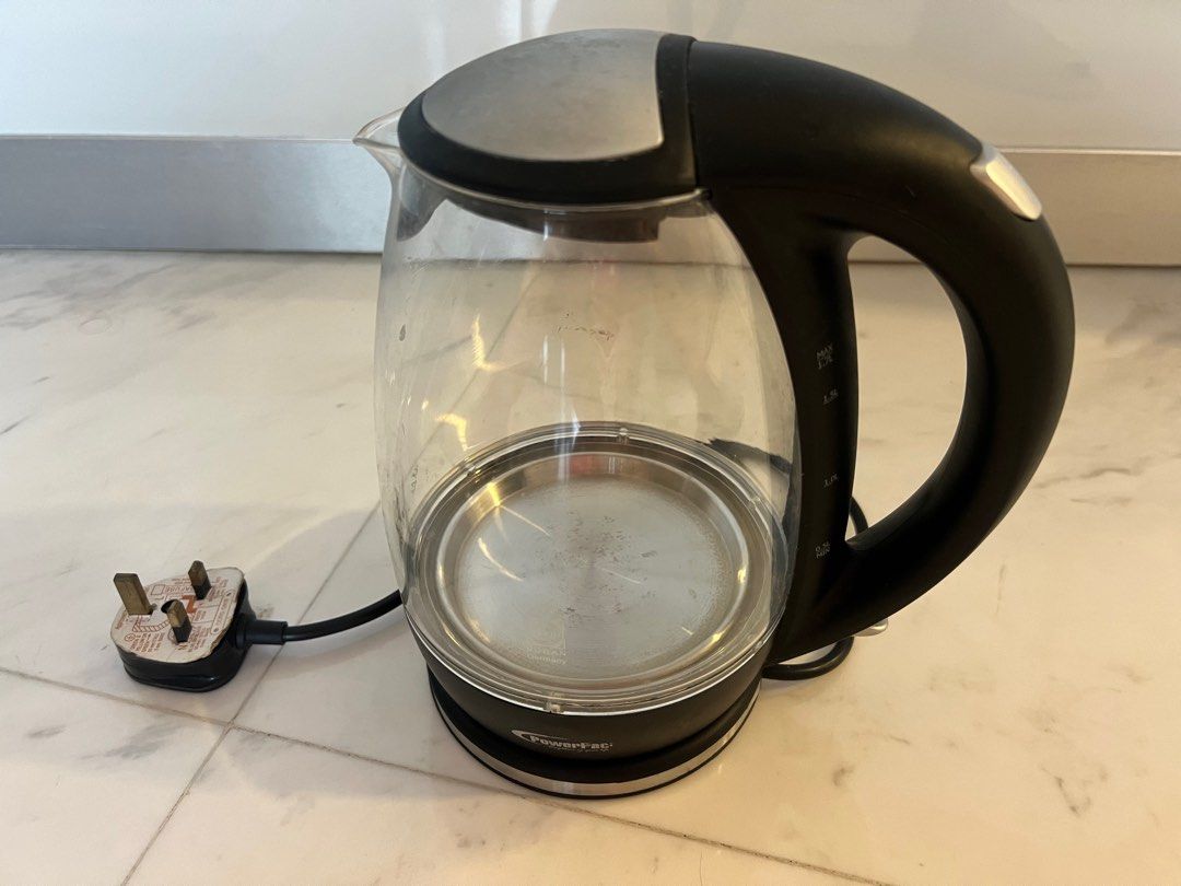 Powerpac Electric Glass Kettle Jug 1.7L Glass Jug, TV & Home Appliances ...