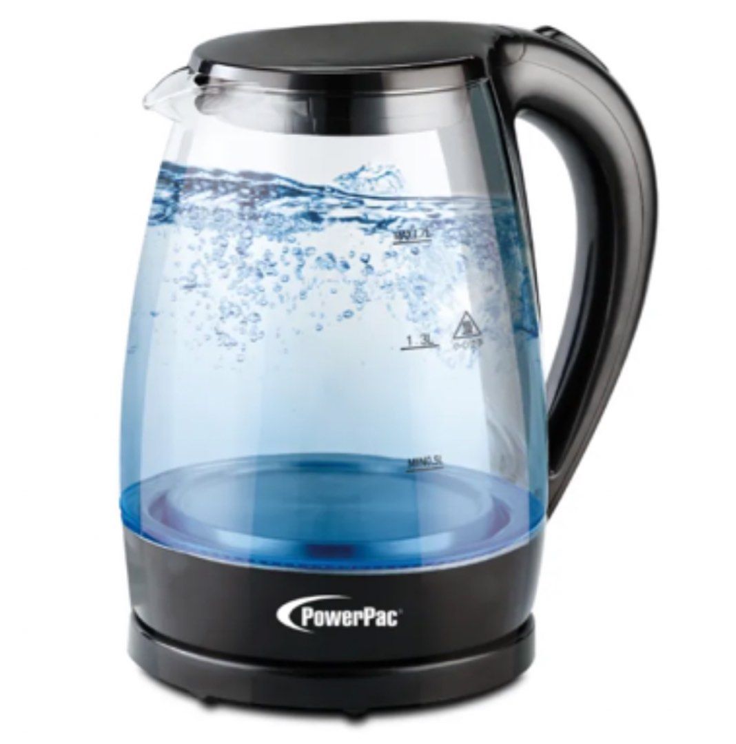 Powerpac Electric Glass Kettle Jug 1.7L Glass Jug, TV & Home Appliances ...