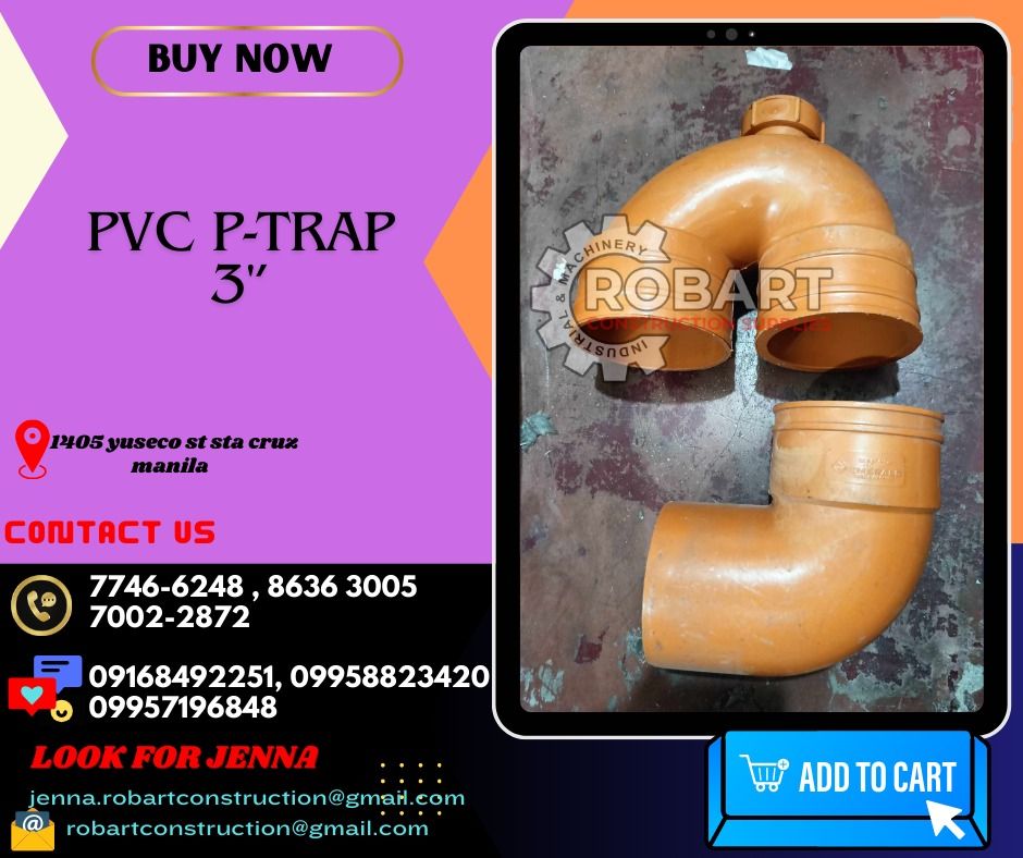 PVC P-TRAP 3'' Brand: emerald, Commercial & Industrial, Construction ...