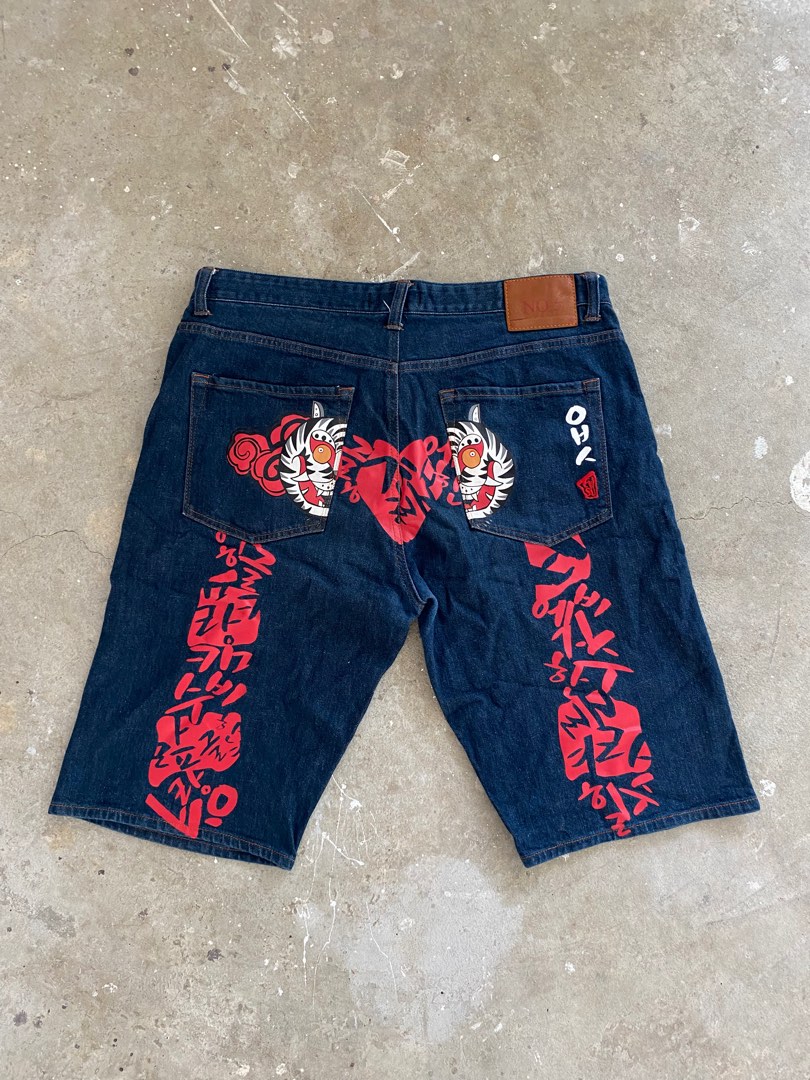 RARE NO.5 Evisu Selvedge Denim shorts, Men's Fashion, Bottoms, Shorts ...
