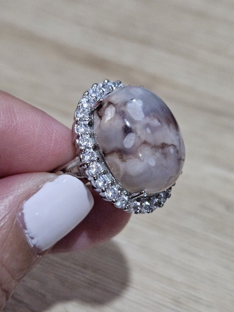 Sakura Stone Chunky Ring, Women's Fashion, Jewelry & Organizers, Rings ...