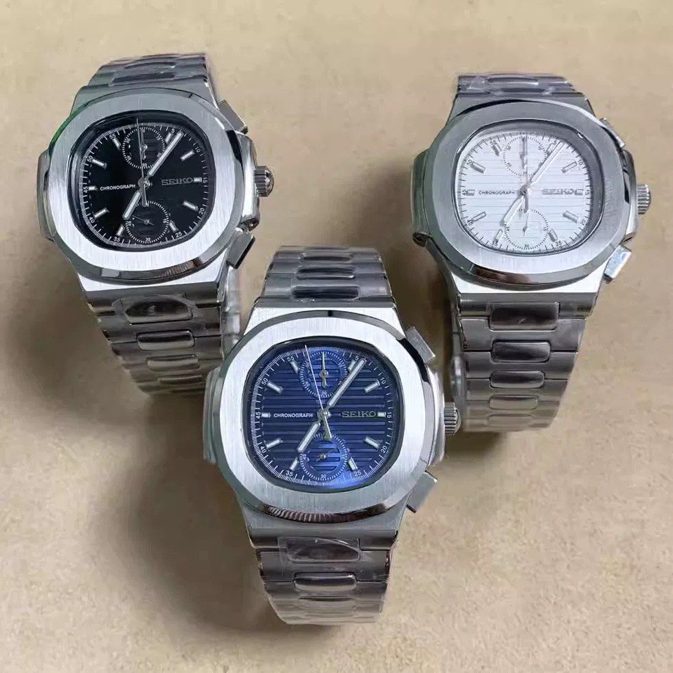 Seiko mod Nautilus style custom watch, Men's Fashion, Watches ...