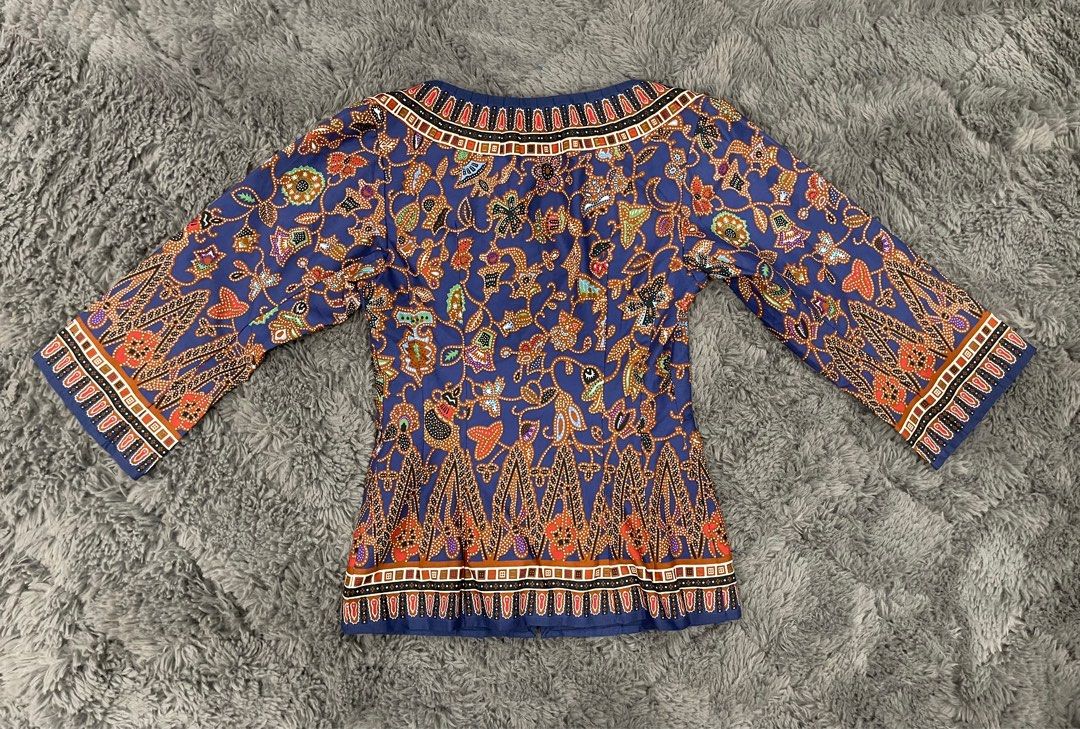 SIA SQ Stewardess Batik Kebaya Uniform Top, Women's Fashion, Tops ...