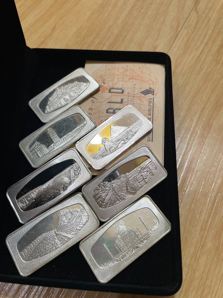 Vintage SIA Silver Ingots (Wonders of the World) by Singapore Airlines ...