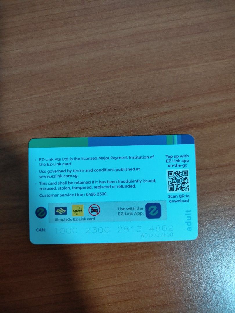 SMRT "Moving people Enhancing lifestyle" ezlink card, Tickets ...