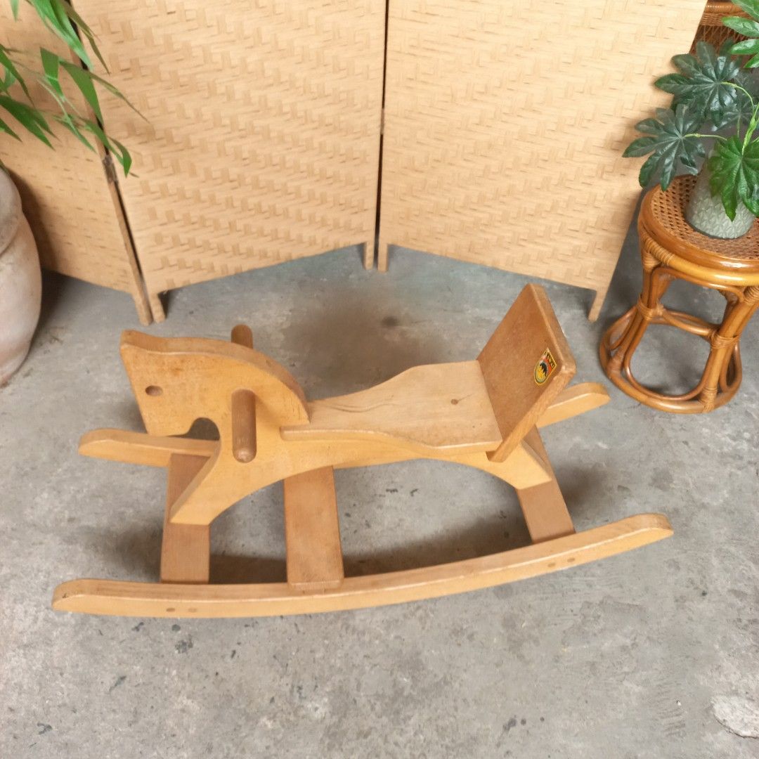 Solid wood rocking horse, Hobbies & Toys, Memorabilia & Collectibles ...
