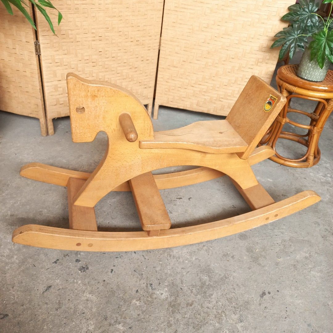 Solid wood rocking horse, Hobbies & Toys, Memorabilia & Collectibles ...