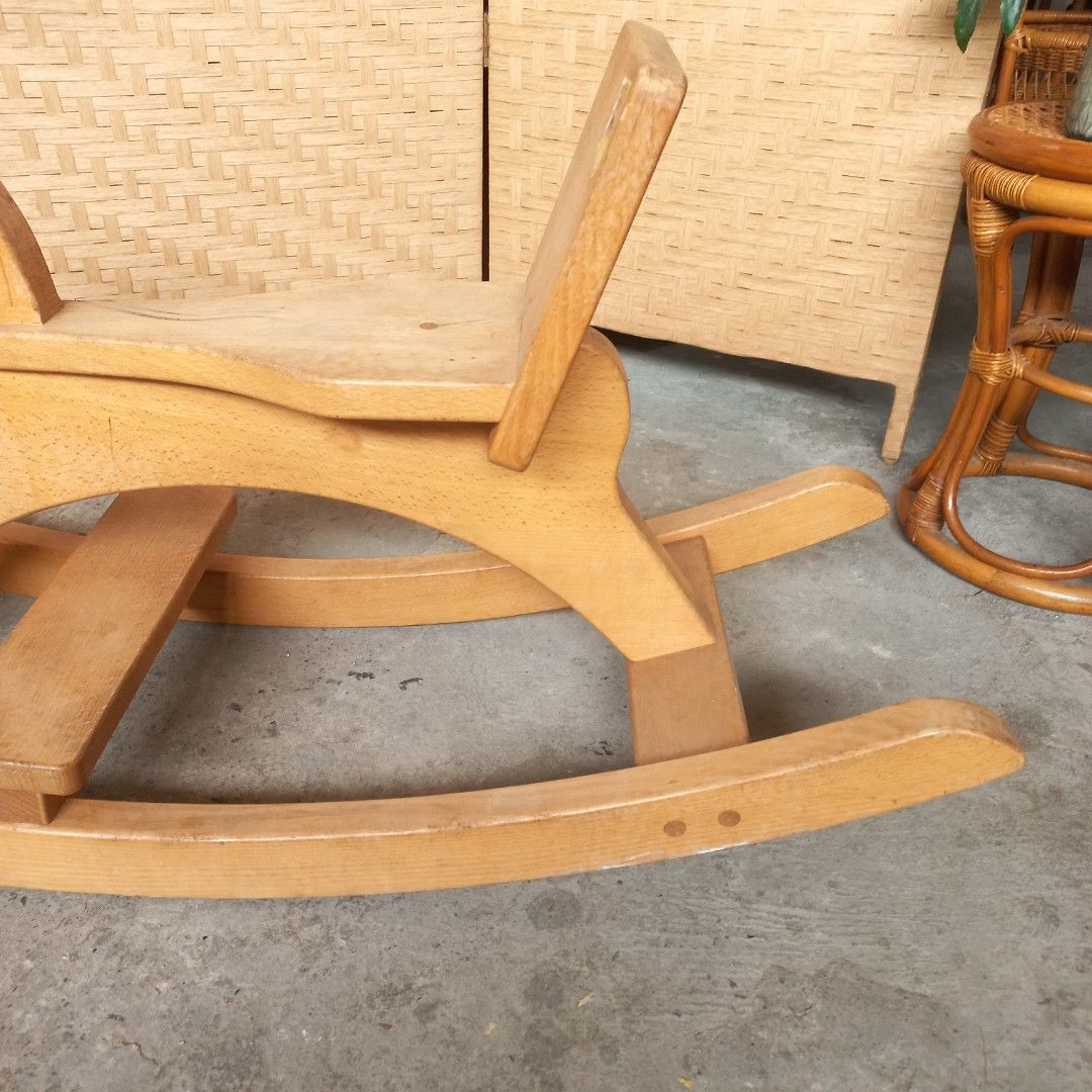 Solid wood rocking horse, Hobbies & Toys, Memorabilia & Collectibles ...