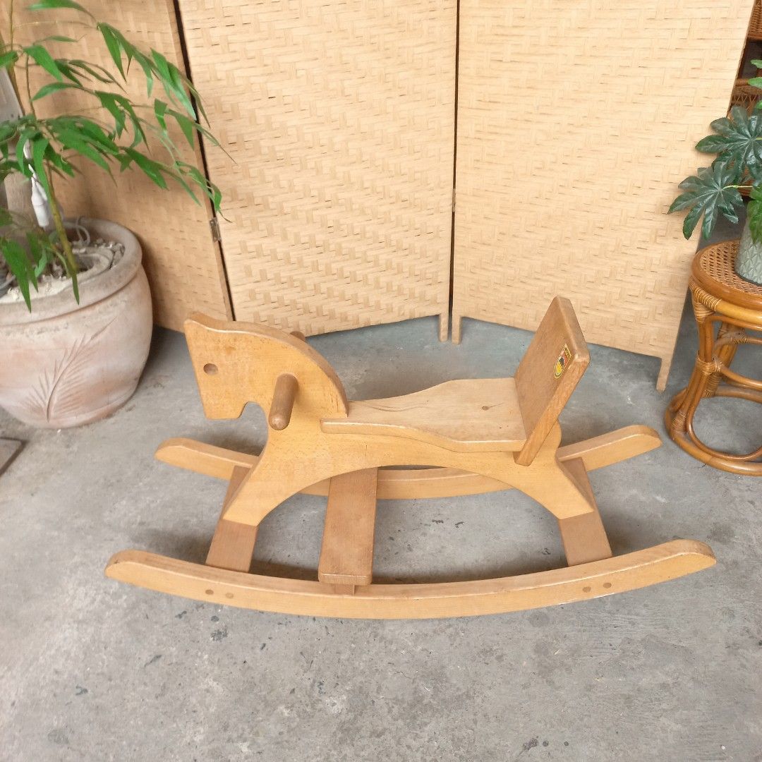 Solid wood rocking horse, Hobbies & Toys, Memorabilia & Collectibles ...